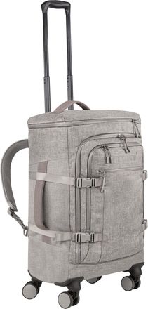 Normani Handgep&auml;ck 4-Rad Reisetaschen-Rucksack 38 Liter Reiserucksack mit Trolleyfunktion mit Frontloader und Laptopfach Farbe Beige