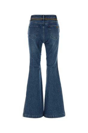 Michael Kors Womens Stretch Denim Jeans Duskbluewash Exterior: Cotton Elastane