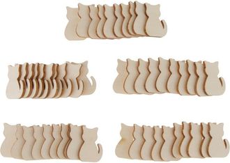 F Fityle Holzanh&auml;nger Weihnachtsschmuck Christbaumanh&auml;nger Holz Anh&auml;nger Fensterdeko Weihnachten Dekoration DIY, Mini Katze