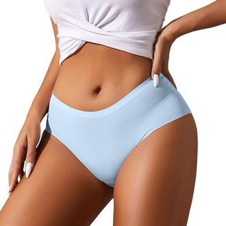 Generic Culotte sans Couture Femme Culotte Femme sans Couture Culotte Femme De Classique Maillot Menstruel &Eacute;tanche 4 Couches Absorption Rapide Mesh Haute Resp