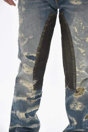 Givenchy Distressed Regular Fit Jeans with Patches 20cm Givenchy