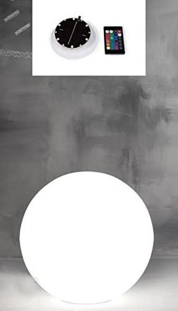 KLORIS Leuchtende Design-Kugel für den Garten, Durchmesser 45 cm, mit dimmbarer Beleuchtung, solarbetrieben, LED, RGB, mit Fernbedienung, IP65, hergestellt i