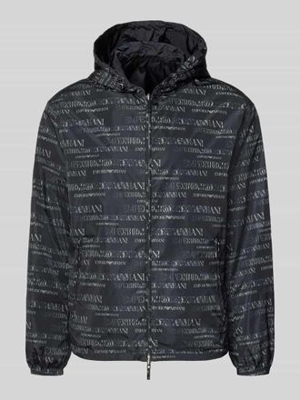 Emporio Armani Jacke mit Logo-Muster und Zweiwege-Rei&szlig;verschluss