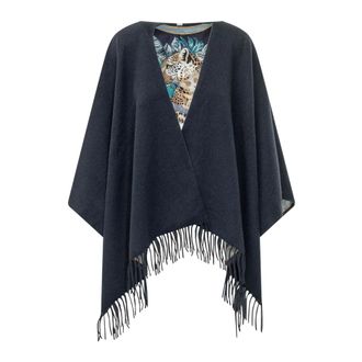 Ferragamo Cape Felindra - Femme - Accessoires - Bleu - Taille: ONE Size