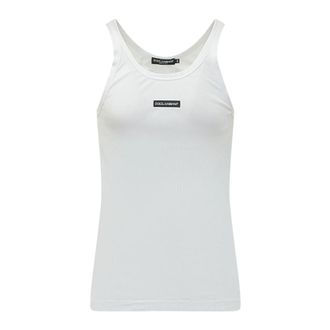 Dolce & Gabbana Geripptes Tanktop - - Tops - Herren - Wei&szlig; - L
