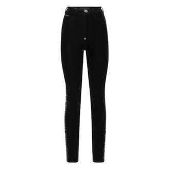 Philipp Plein Super High Waist Jegging - - Trousers - Damen - Schwarzk - W26