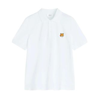 Maison Kitsun&eacute; Homme, Tops, Blanc, Taille: M Fox Head Regular Polo