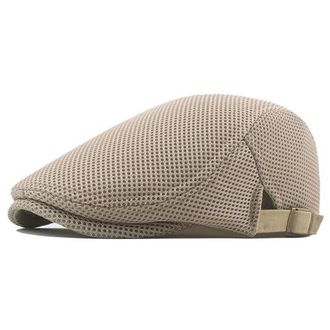 Generic Déflecteur de fenêtre pour homme en maille respirante - Chapeau dété Newsboy - Béret plat - Visière de nuit pour la conduite, kaki, Taille unique