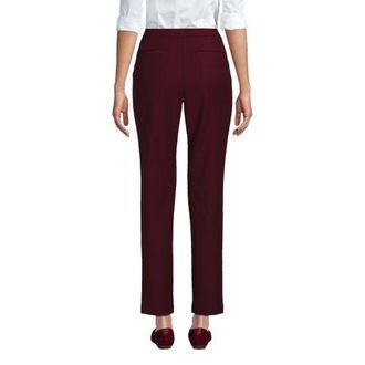 Lands End Kn&ouml;chellange High Waist Hose, Damen, Gr&ouml;&szlig;e:42 regular, Rot, Baumwoll-Mischung/Nylon-Mischung, by Lands End