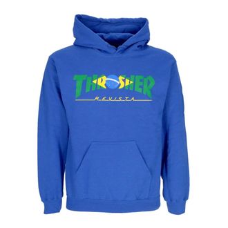 Thrasher Brazil Revista Hoodie Royal - - Sweatshirts & Hoodies - Herren - Blau - XL