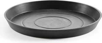 Ecopots Untersetzer für Blumentopf Amsterdam Dunkel Grau - Durchmesser Ø Außen 15 cm/Innen 12 cm rund klein - Unterteller für Pflanzentopf Recycling Kunststof