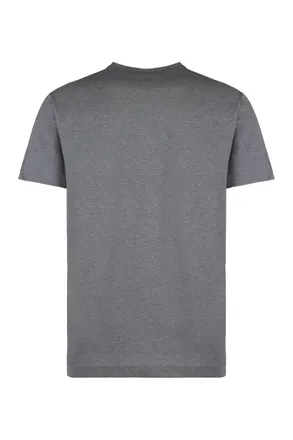 Dolce & Gabbana Mens Grey Cotton Crew-Neck T-Shirt T-Shirts And Polos