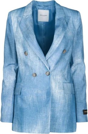 Ermanno Scervino Femme, Vestes, Bleu, Taille: 36 FR Mf156 Denim Giacca