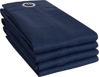 Douceur d'Intérieur Douceur Dintérieur - Lot de 4 rideaux à oeillets occultants unis petite hauteur 140 x 180 cm - Bleu