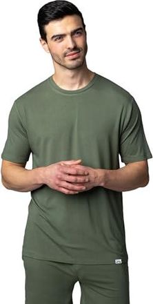 SockShop Lazy Panda Hommes s&eacute;lection de v&ecirc;tements dint&eacute;rieur en Bambou Paquet de 1 Olive Vert T-Shirt S