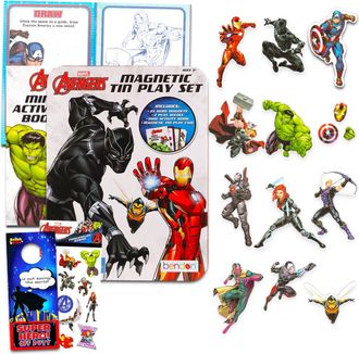 MARVEL Avengers K&uuml;hlschrankmagnet-Set - Bundle mit 25 K&uuml;hlschrankmagneten f&uuml;r Kleinkinder, Kinder, Lernspielzeug plus Aufkleber, mehr | Avengers Magnetspielz