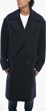 Dries Van Noten Zweireihiger Wollmantel RACOS mit kontrastierenden Kn&ouml;pfen Dries Van Noten
