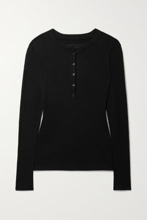 Nili Lotan Haut En Jersey De Coton Côtelé Jordan - Noir