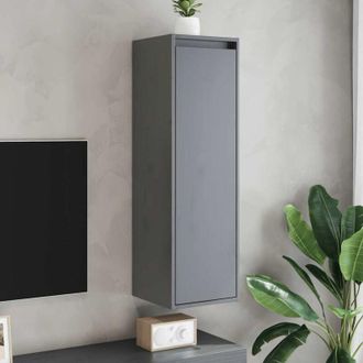 vidaXL Vidaxl - Armoires murales 2 pcs Gris 30x30x100 cm Bois de pin massif