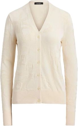 Ralph Lauren Femme, Pulls, Beige, Taille: 36 FR Denzel Long Sleeve Cardigan
