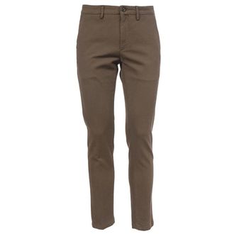 Siviglia Carducci Baumwollhose mit schmaler Passform - - Trousers - Herren - Braun - W32