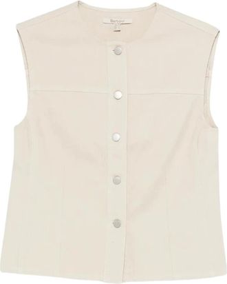 Barbour Femme, Vestes, Beige, Taille: 36 FR Daya Denim Waistcoat