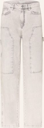 AllSaints Allsaints Straight Jeans Mia Mit Schmucksteinen grau