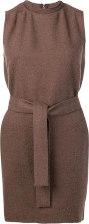 Rick Owens robe à taille ceinturée - Marron