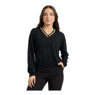 Yes-Zee YES Zee, Femme, Pulls, Noir, Taille: 36 FR Pull V-neck