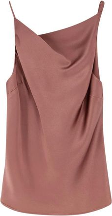 Alysi Femme, Tops, Rose, Taille: 42 FR Haut asym&eacute;trique sans manches