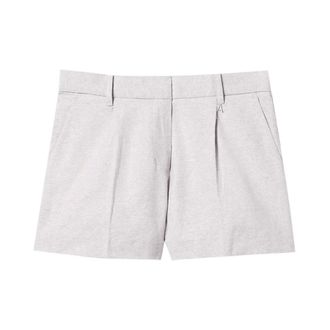 Twin-Set Actitude, Femme, Shorts, Gris, Taille: 40 FR Shorts Chic en Mélange de Lin Femme