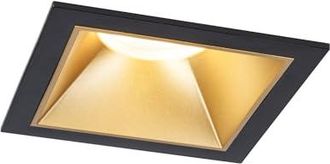 Paulmann 93129 LED Einbauleuchte 3-Step-Dim Cole IP44 eckig 88x88mm Coin 3x6W 3x470lm 230V 2700K Schwarz, Gold matt