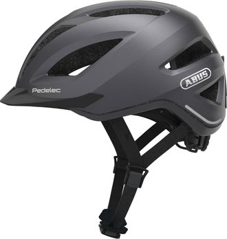 ABUS City-Helm Pedelec 1.1 - Fahrradhelm mit Rücklicht für den Stadtverkehr - für Damen und Herren - Titan (gräulich), Größe M