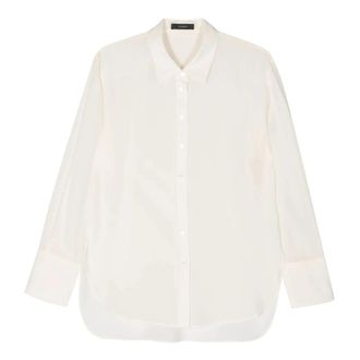Joseph Seidenwei&szlig;es Langarmhemd - - Blouses & Shirts - Damen - Wei&szlig; - XL