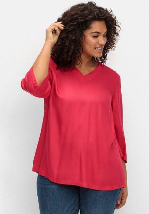 Sheego Klassische Bluse Tunika 3/4-Arm