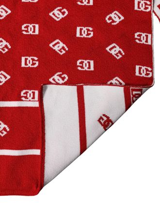 Dolce & Gabbana Logo-Print Foulard Scarf - Red