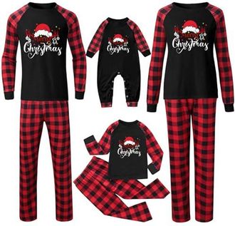 Generic Pyjama Noël Famille Ensemble Pyjamas Noël Pyjama Noel Chaud Et Doux Assorti Christmas Pyjama Manches Longues Pyjama de Noël en Renne pour Hommes Femme