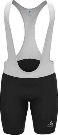 Odlo Herren Radshorts mit Trägern Essentials, White - Black, XXL