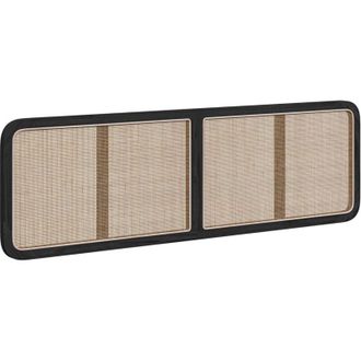 vidaXL Kopfteil mit Kopfteil Schwarz 180 x 55 x 3 cm Rattan vidaXL