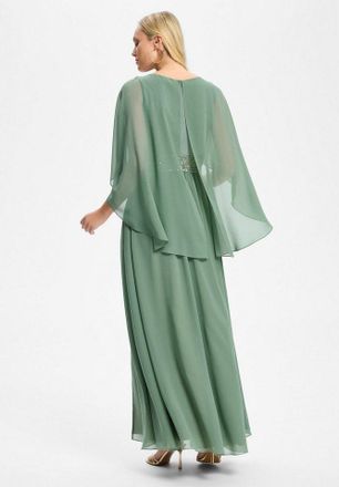 Swing Abendkleid - Abendkleid mit Cape aus Chiffon Figurbetonte Passform mit flie&szlig;endem Rockteil