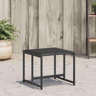 vidaXL Vidaxl - Gartenhocker 4 Stk. Schwarz Stahl und Textilene