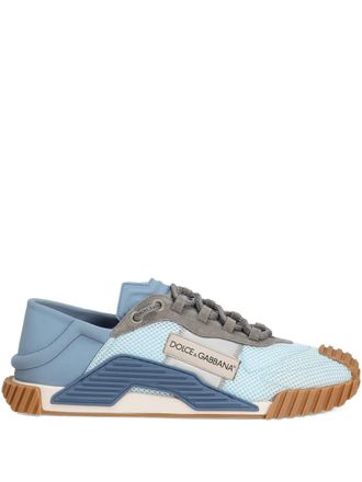 Dolce & Gabbana baskets NS1 à empiècements en résille - Bleu