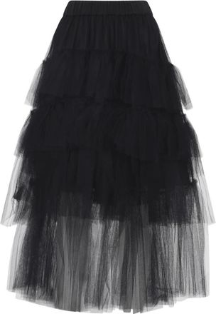 Simone Rocha Femme, Jupes, Noir, Taille: 32 FR Long Tutu Midi Skirt