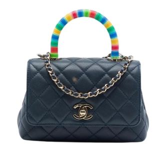 Chanel Pre-owned Vintage Quilted Satchel - Femme - Pre-owned - Bleu - Taille: ONE Size