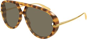 Bottega Veneta unisex, Accessoires, Multicolore, Taille: 63 MM Lunettes de soleil Aviateur