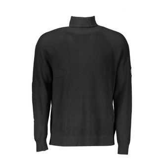 Calvin Klein Homme, Pulls, Noir, Taille: 2XL Pull Homme Noir Col Montant Logo