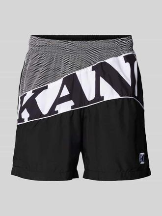 Karl Kani Regular Fit Shorts mit Label-Stitching