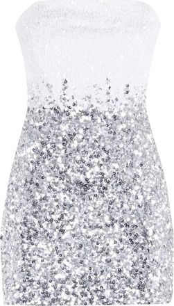 Retrofête Katalina Minikleid mit Pailletten - Weiß