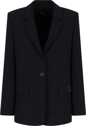 A|X Armani Exchange blazer à simple boutonnage - Noir