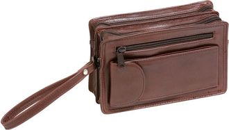 LEAS Herrentasche aus Rindleder Echt-Leder, Dunkelbraun Mens Bags